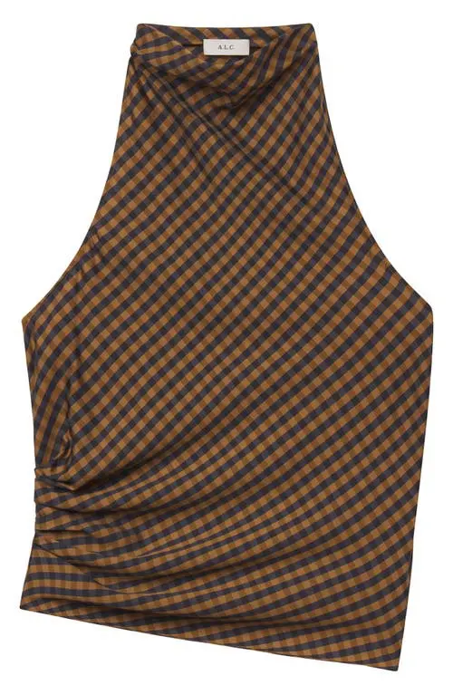 A.L.C. Penelope Gingham Halter Top