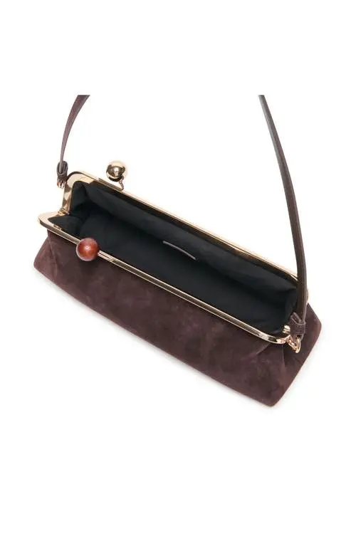 Dolce Vita Ambriaa Kiss Lock Shoulder Bag - Chocolate