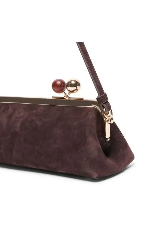 Dolce Vita Ambriaa Kiss Lock Shoulder Bag - Chocolate