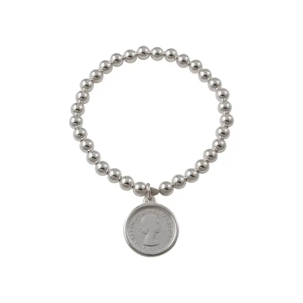 VON TRESKOW Stretchy Sixpence Coin Bracelet