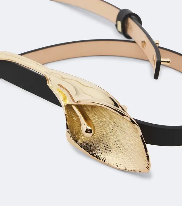 Carolina Herrera Embellished Leather Belt