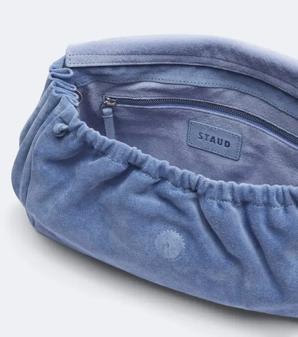 Staud Cy Medium Suede Clutch