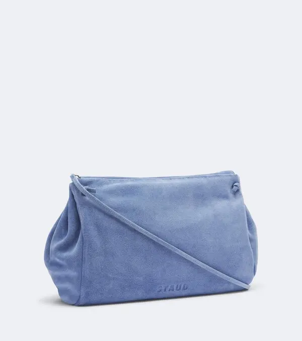 Staud Cy Medium Suede Clutch