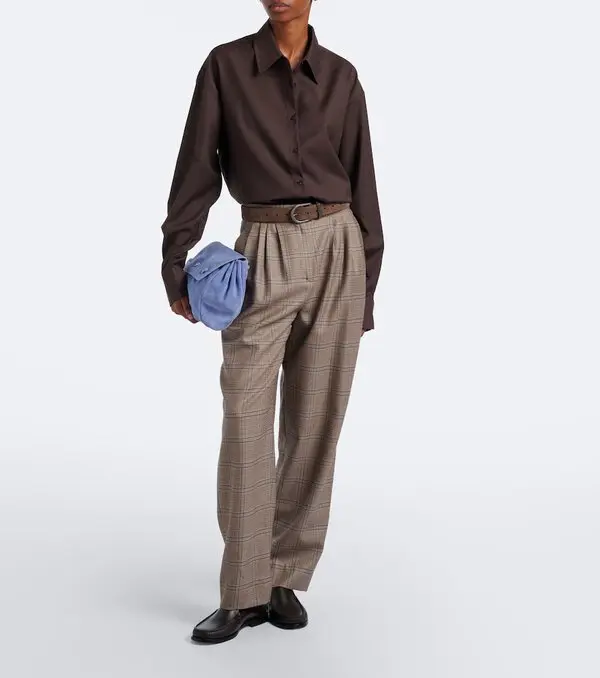 Staud Cy Medium Suede Clutch