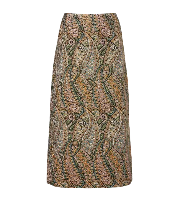 Dries Van Noten Paisley Jacquard Midi Skirt - Multicoloured