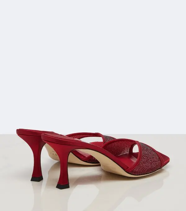 JIMMY CHOO Skye Crystal-embellished Mules
