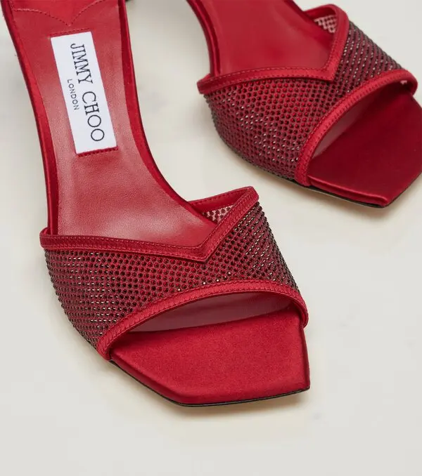 JIMMY CHOO Skye Crystal-embellished Mules