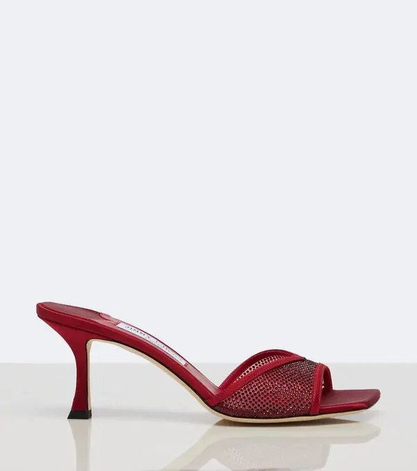 JIMMY CHOO Skye Crystal-embellished Mules