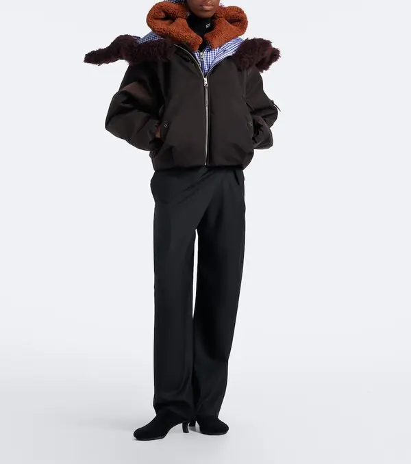 Loewe Gingham Hooded Layered Technical Jacket