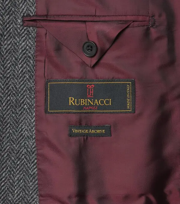 Rubinacci Herringbone Virgin Wool Blazer