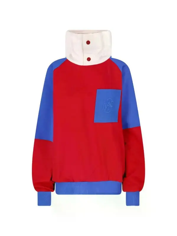 Stella McCartney Smc Crest Panel High-neck Sweatshirt