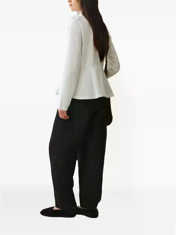 LESS X-silhouette Wrap-collar Shirt
