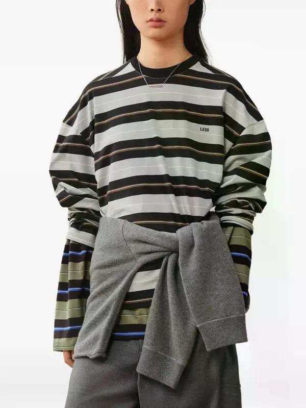 LESS Stripe-print Relaxed-fit T-shirt