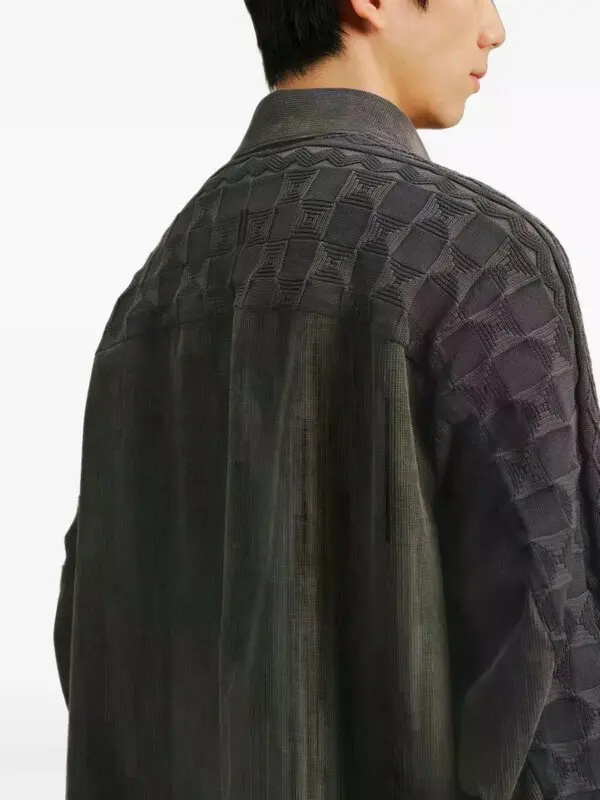CROQUIS Raglan-sleeve Panelled Shirt Jacket
