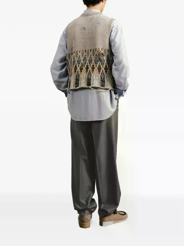 CROQUIS Double-pleated Drawstring Tailored Trousers