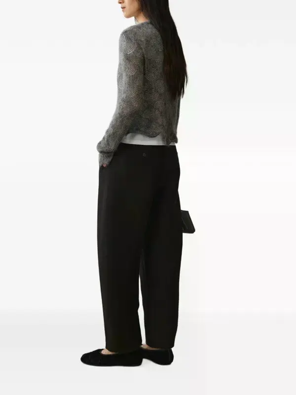 LESS Cable-knit Cropped Cardigan