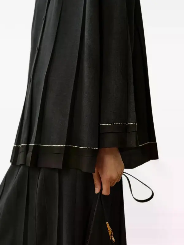 LESS Pleated Long-sleeve Shirt