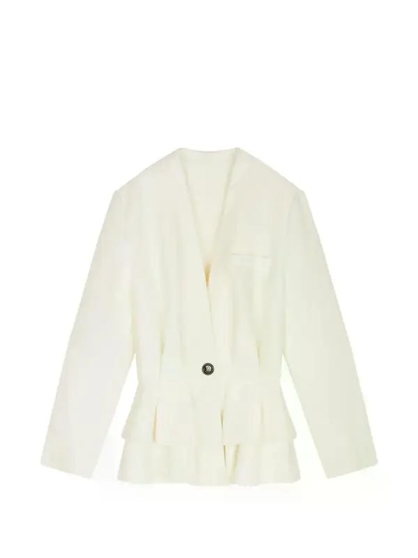 JNBY Collarless Tiered-hem Blazer