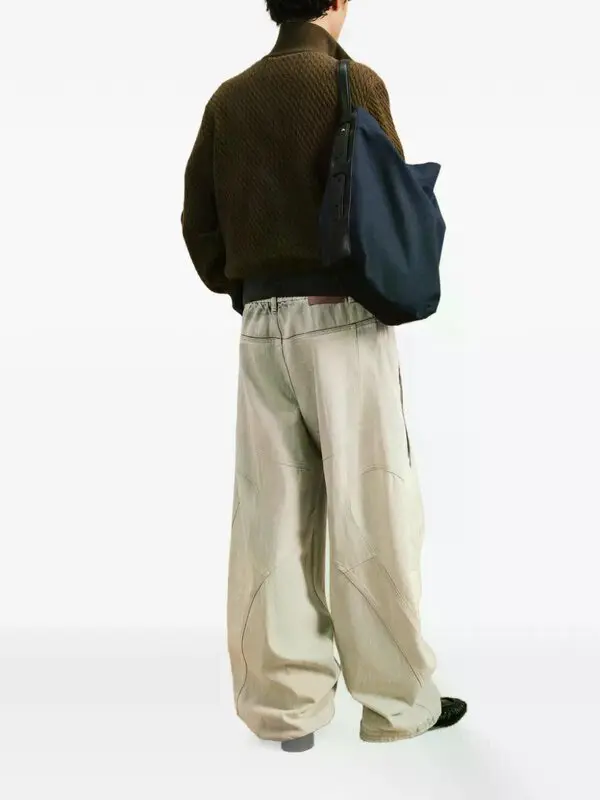 CROQUIS Sculptural Drawstring Wide-leg Jeans