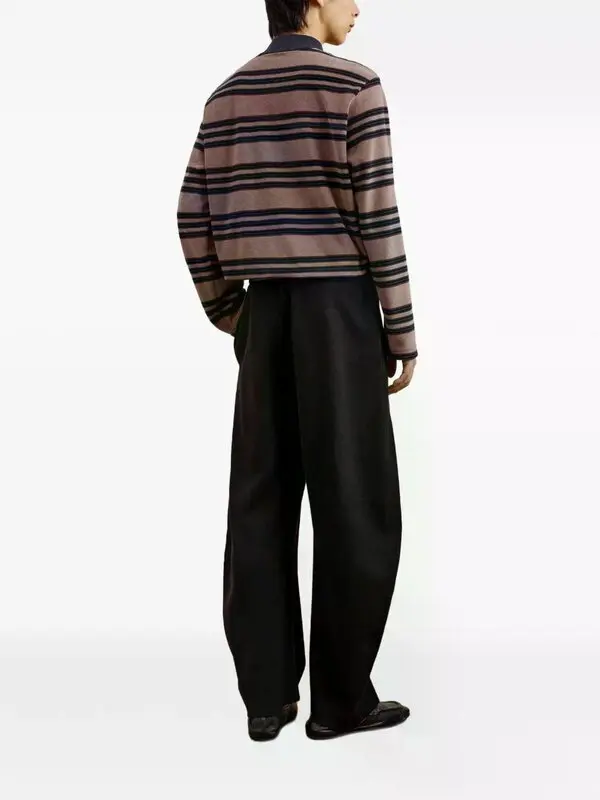 CROQUIS Striped Half-zip Sweater