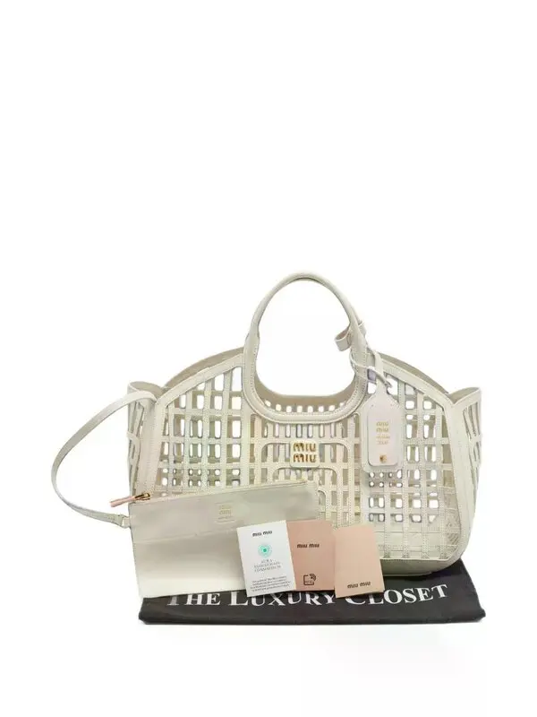 Miu Miu Basket Leather Tote Bag