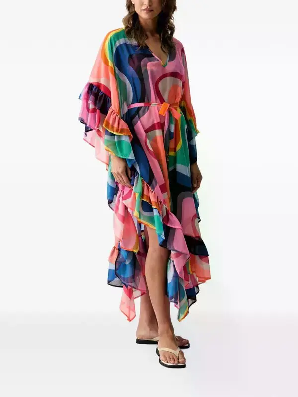 Kurt Geiger Ruffled-trim Beach Cover-up