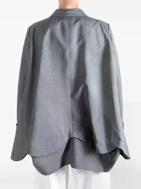 COMME DES GARÇONS TAO Layered-effect Notched-lapel Blazer