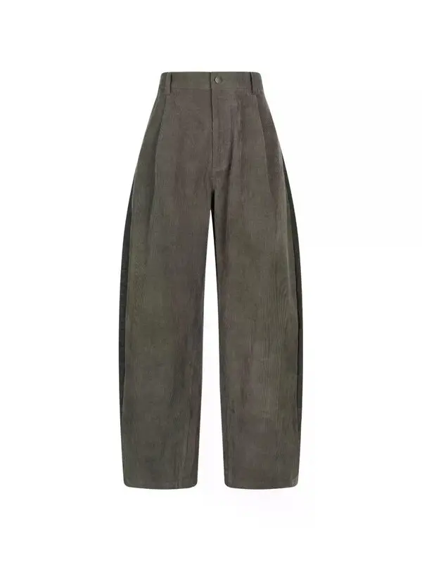 CROQUIS Paneled Corduroy Wide-leg Trousers