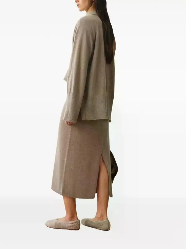 LESS Cashmere Drawstring Midi Skirt