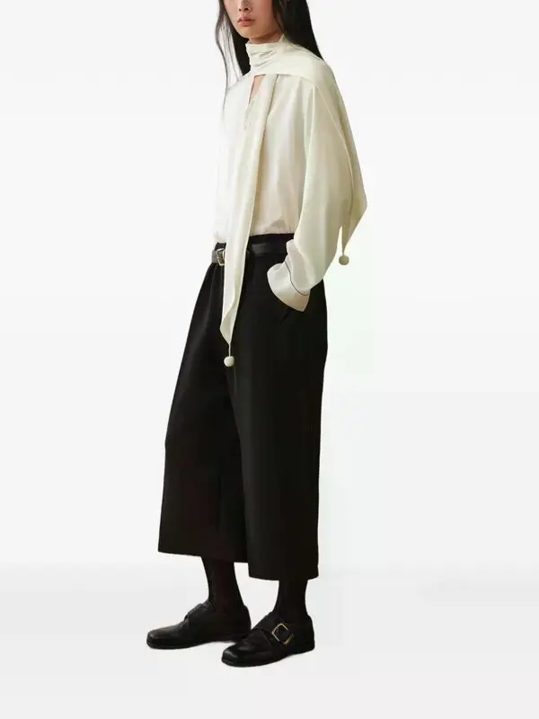 LESS Scarf-collar Long-sleeve Blouse