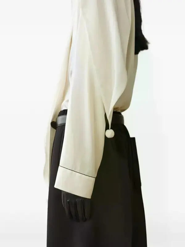 LESS Scarf-collar Long-sleeve Blouse
