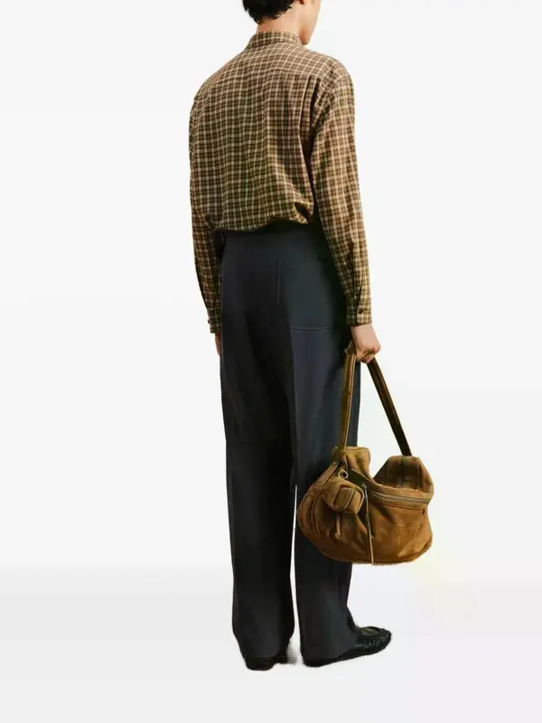 CROQUIS Buckled Side-stripe Straight-leg Trousers