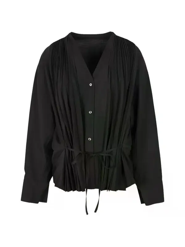 LESS Pleated Dolman-sleeve Shirt