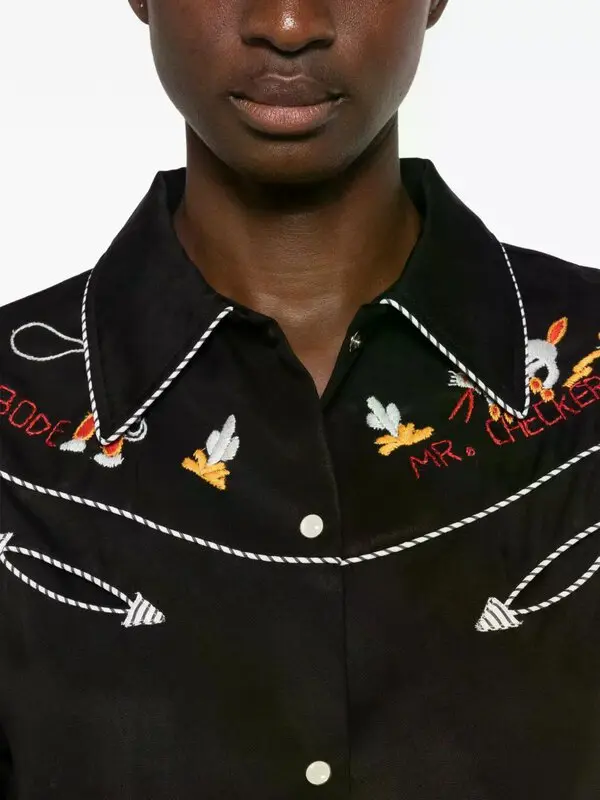 BODE Checkers Western Shirt