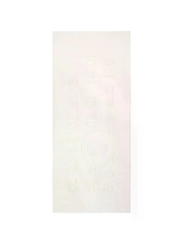 MAISON MARGIELA Numeric Logo Beach Towel - Neutrals