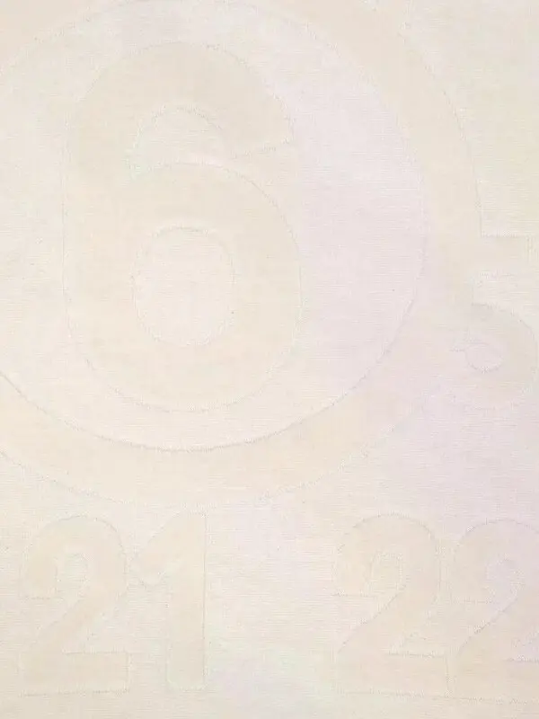 MAISON MARGIELA Numeric Logo Beach Towel - Neutrals