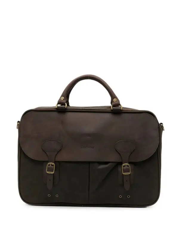 Barbour Briefcase Wax Leather "wax Leather