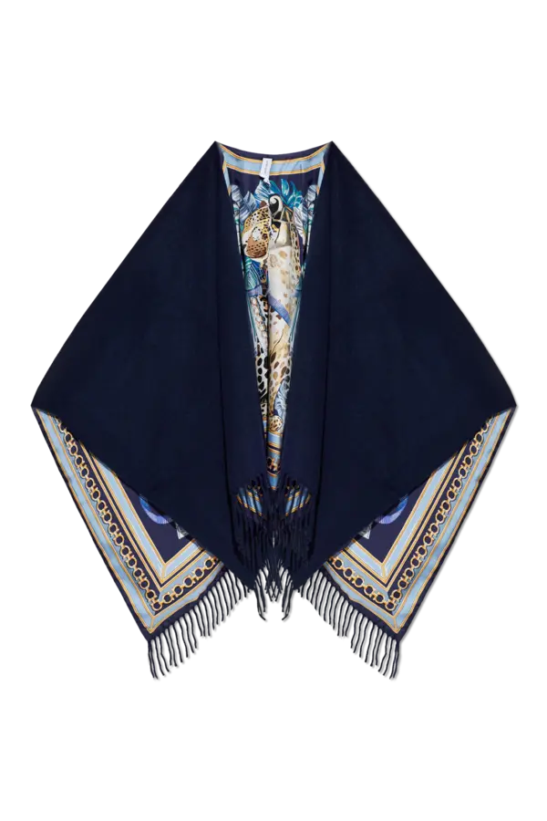 FERRAGAMO Cashmere Poncho With Fringes