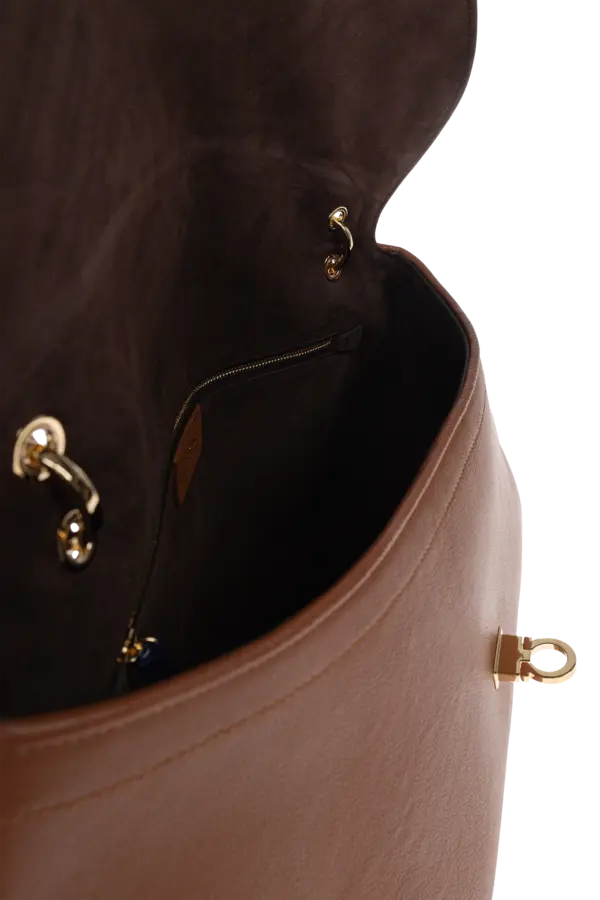 FERRAGAMO Leather Bag With Logo