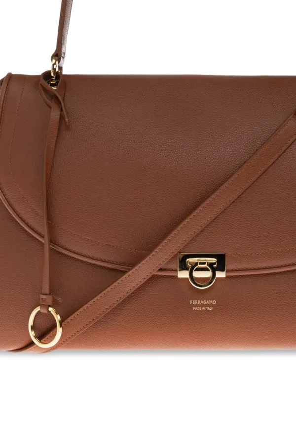 FERRAGAMO Leather Bag With Logo