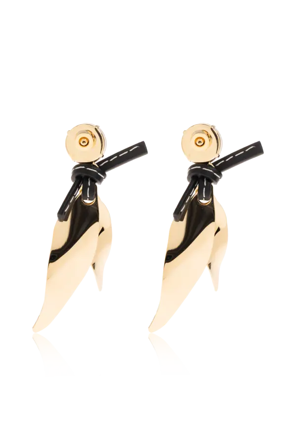 Marni Brass Leaf-shaped Earrings