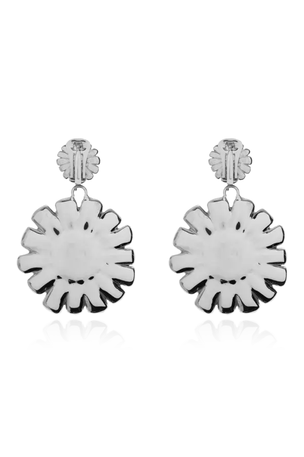 Marni Brass Floral Motif Earrings