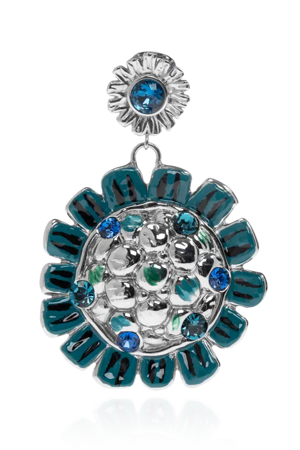Marni Brass Floral Motif Earrings