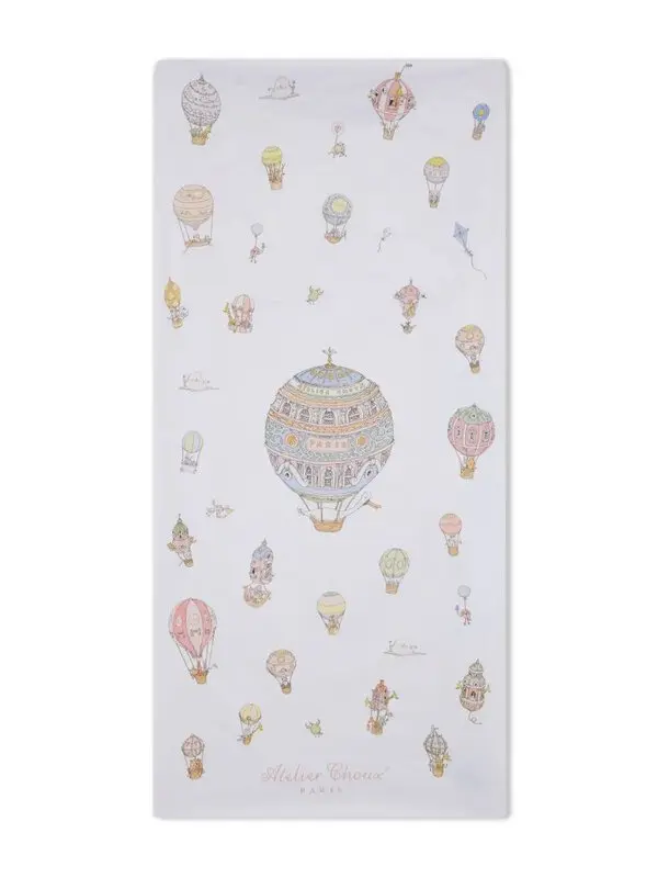 ATELIER CHOUX Fitted Sheet "hot Air Balloons - Multi