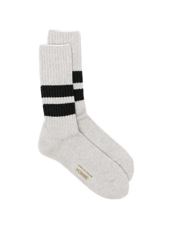 Comme Des Garçons Socks Heather Grey X Black - Gray
