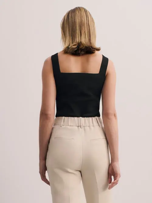 The Fold Keighley Square Neck Knit Top