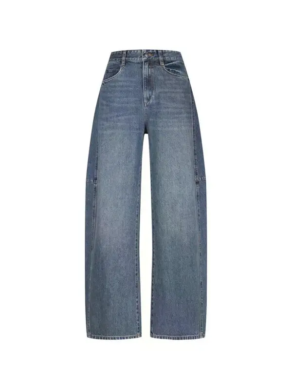 JNBY Barrel-leg Wide-leg Jeans - Blue