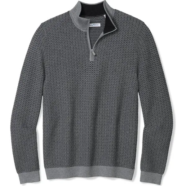 Tommy Bahama Coolside Clear Water Half Zip Sweater - Shadow