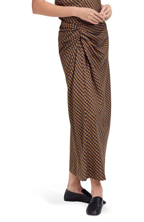 A.L.C. Jean Gingham Midi Skirt