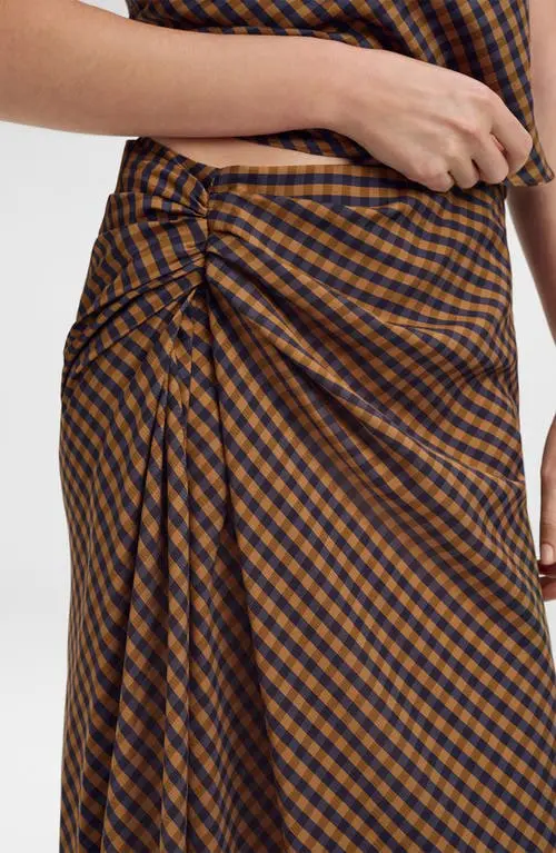 A.L.C. Jean Gingham Midi Skirt
